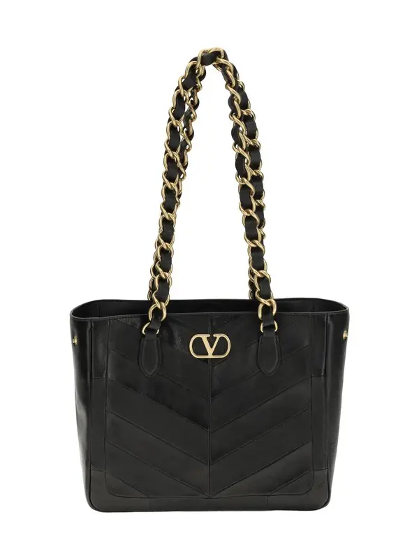 Valentino Garavani Laseine Small Shopping Bag - Black