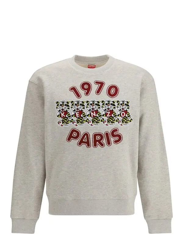 Kenzo Wild Tiger Cotton Sweatshirt - Gray