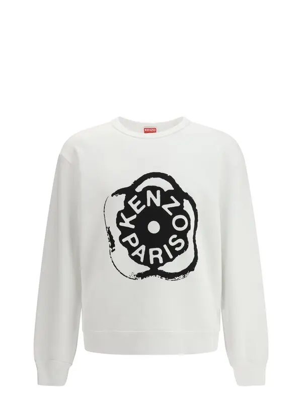 Kenzo Boke Flower 2.0 Cotton Crewneck Sweatshirt - White