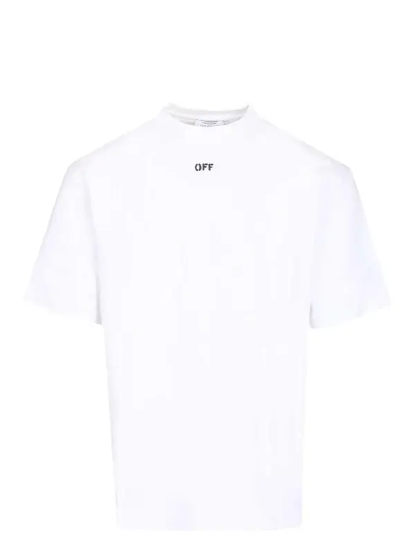 Off-White T-shirt With Paint Arrow Print - White