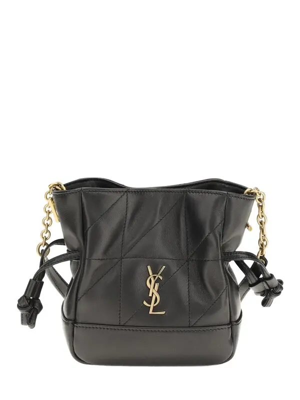 Saint Laurent Jamie Mini Leather Clutch Bag - Black
