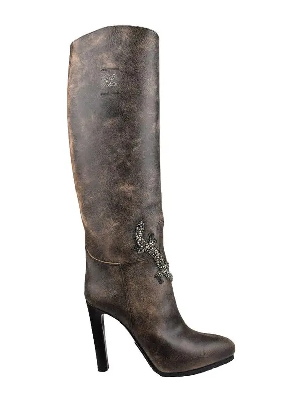 Ralph Lauren Remmy High Heel Boots - Gray