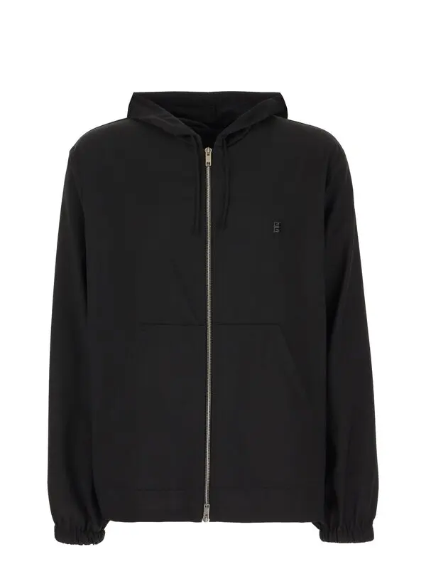 Givenchy Zip-up Hooded Sweatshirt With Logo Detail - Multicolor