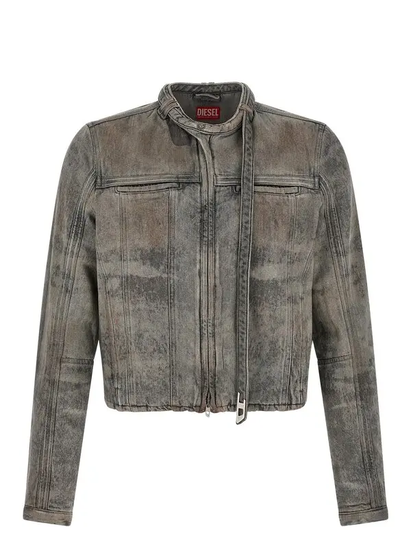 DIESEL® D-vulmar-fsi Cotton And Hemp Denim Jacket - Gray