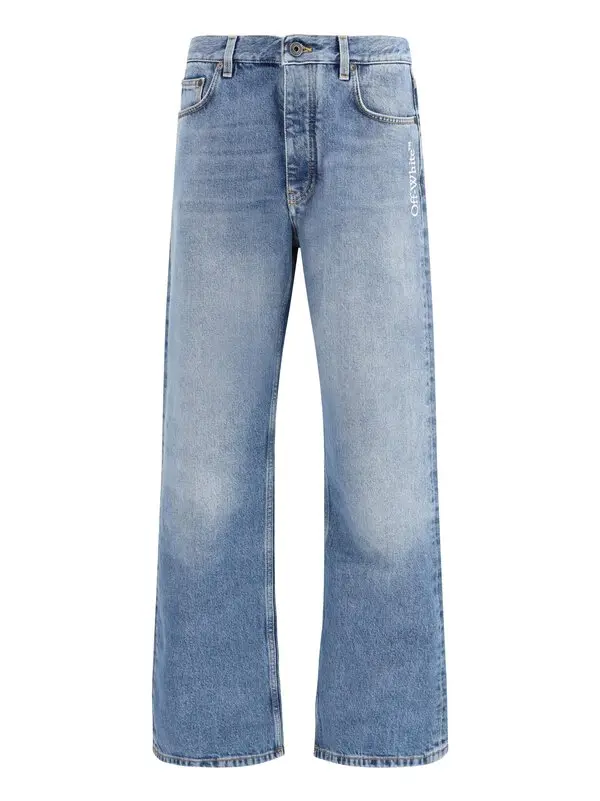 Off-White Half Arrow Slim Relaxed Jeans - Blue