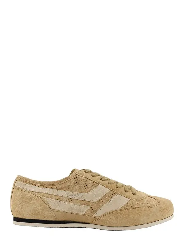 TOM FORD Suede Sneakers With Engraved Logo - Multicolor