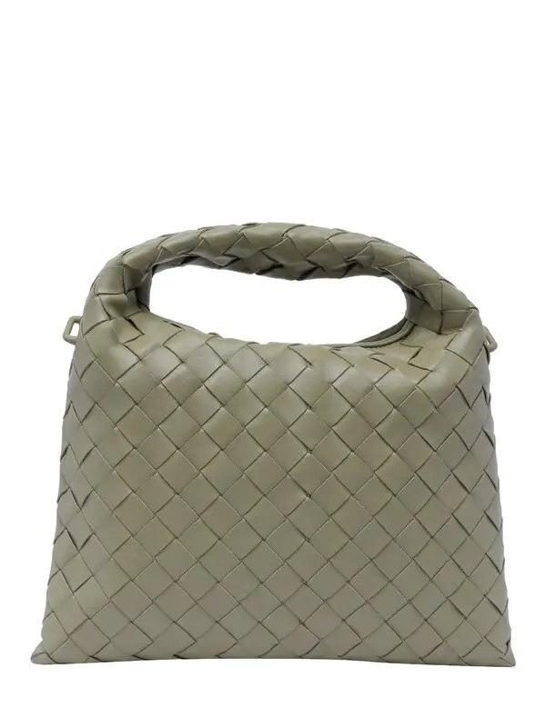 Bottega Veneta Mini Hop Woven Leather Bag - Green