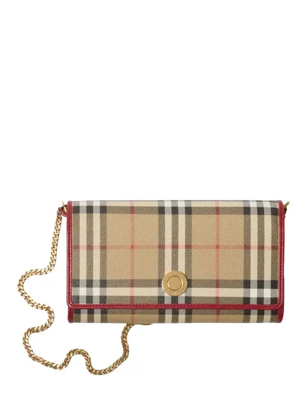 Burberry Check Chain Strap Wallet - Multicolor