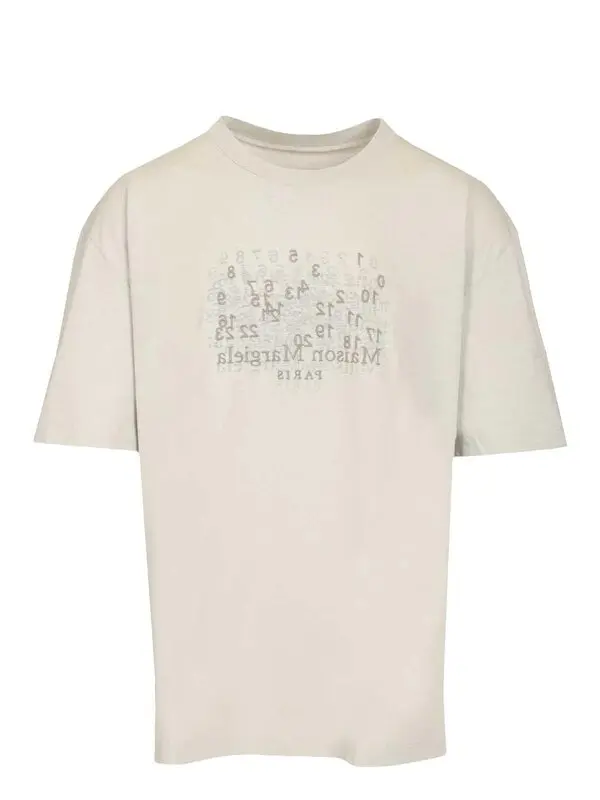 MAISON MARGIELA Embroidered Cotton T-shirt - Gray