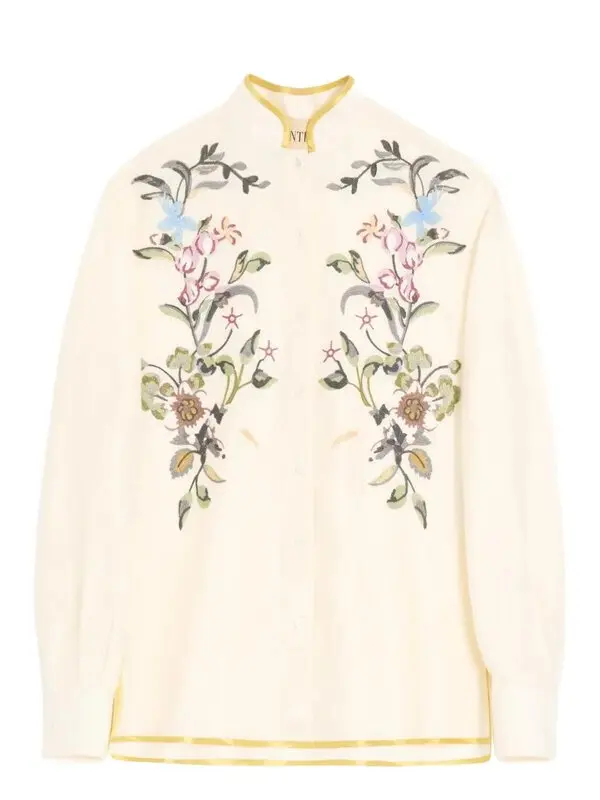 Valentino Garavani Embroidered Linen Shirt - Multicolor