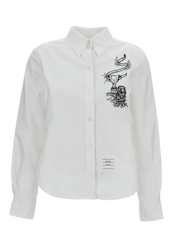 Thom Browne Hector Trophy Embroidered Shirt - Multicolor