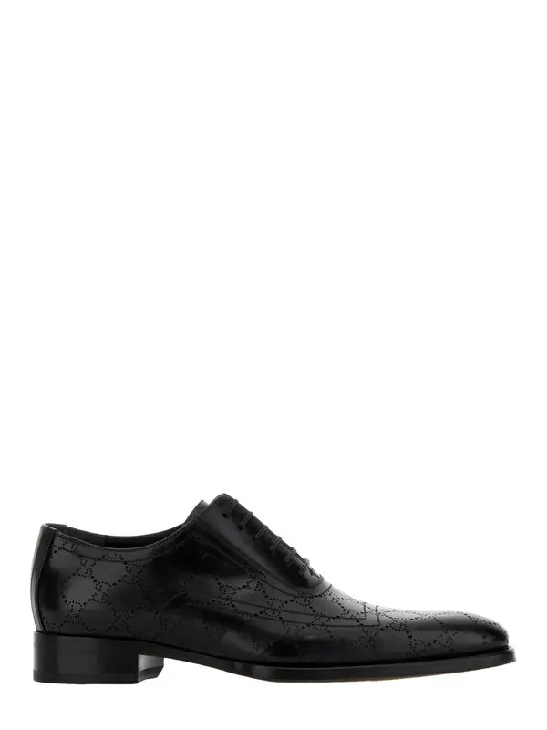 Gucci Leather Lace-up Shoes - Black