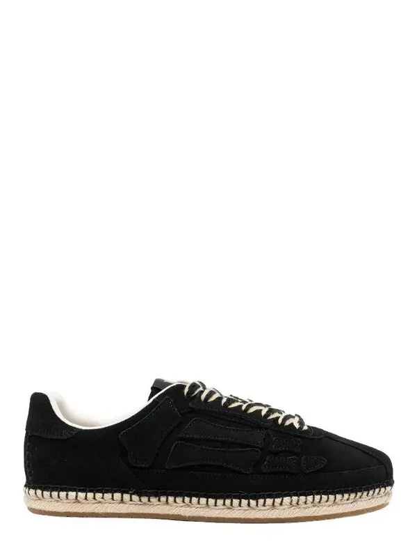 Amiri Suede Low Top Espadrille Sole Trainers - Black