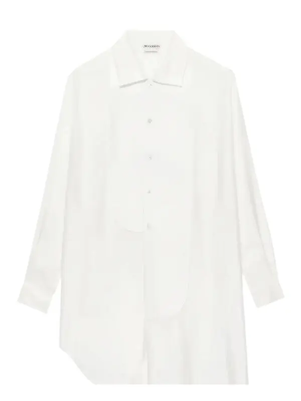 JW Anderson Silk Asymmetric Hem Dress - White
