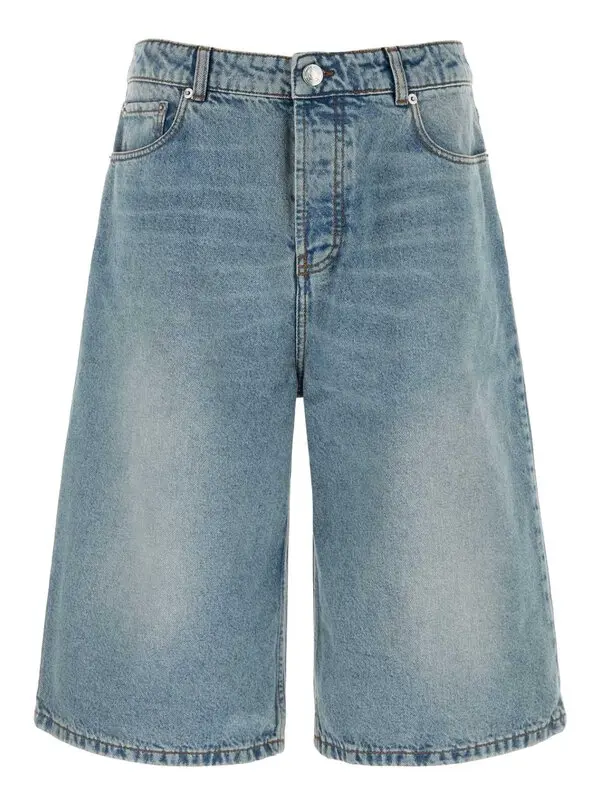 Ami Denim Bermuda Shorts - Blue