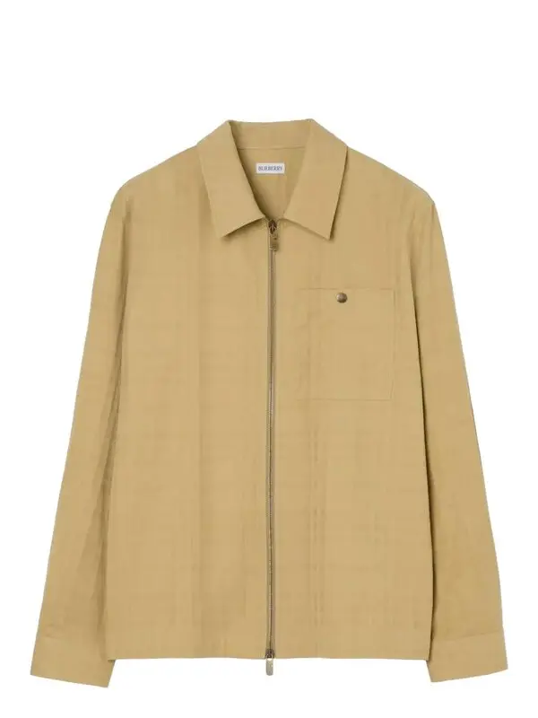 Burberry Check Cotton Zip Overshirt - Multicolor