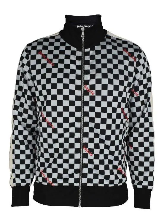 Palm Angels Checkerboard Track Jacket - Black