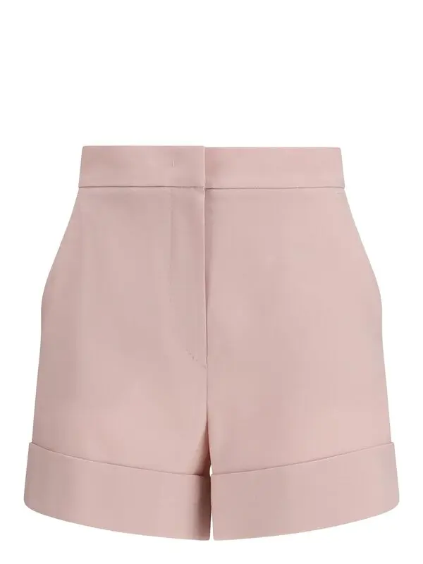 Max Mara Mohair And Silk Canvas Shorts - Pink