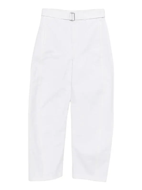 LEMAIRE Belted Cropped Jeans - Gray