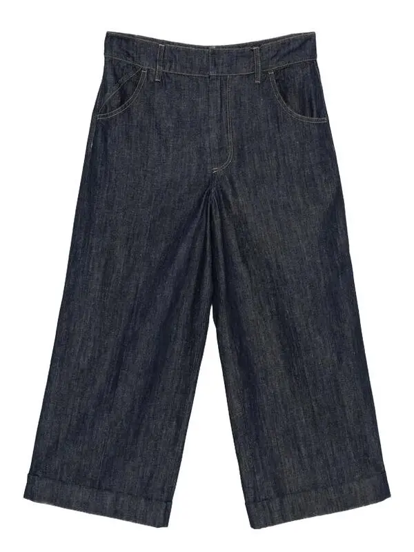 Max Mara Cropped Jeans With Cuffed Hem - Blue