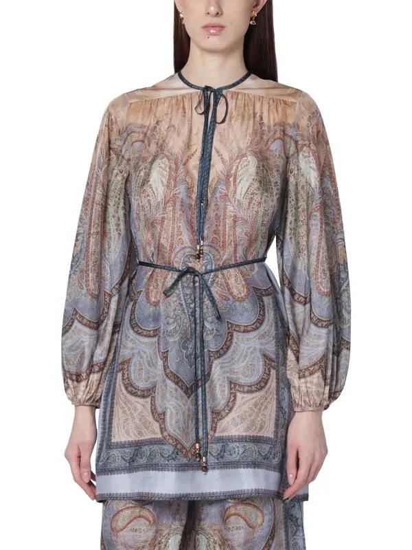 Zimmermann Wanderlust Blouse With Tapestry Print - Multicolor