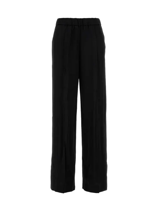 JIL SANDER Satin Wide-leg Pants - Black