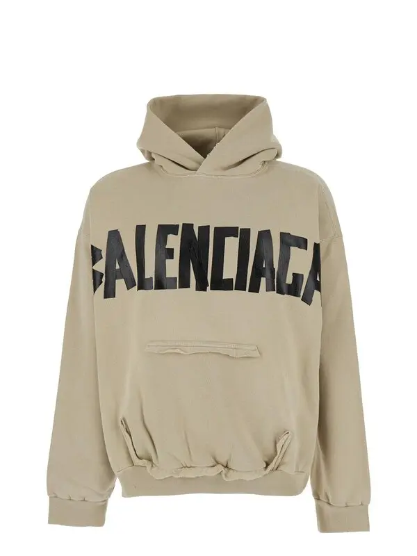 Balenciaga Cotton Hoodie With Logo Detail - Multicolor