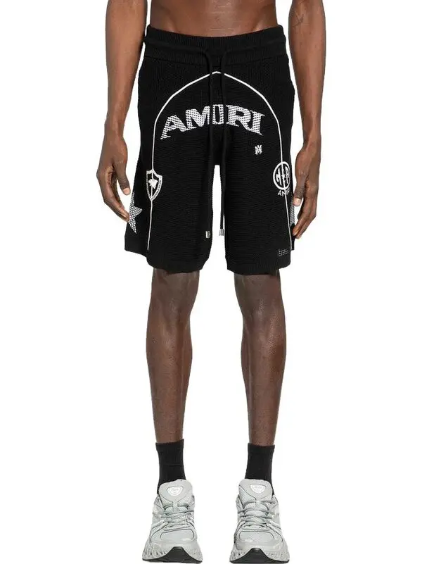 Amiri Cotton Track Shorts - Black