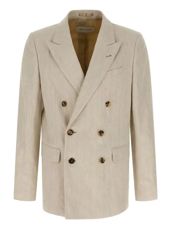 Dries Van Noten Barry Double-breasted Blazer - Cream