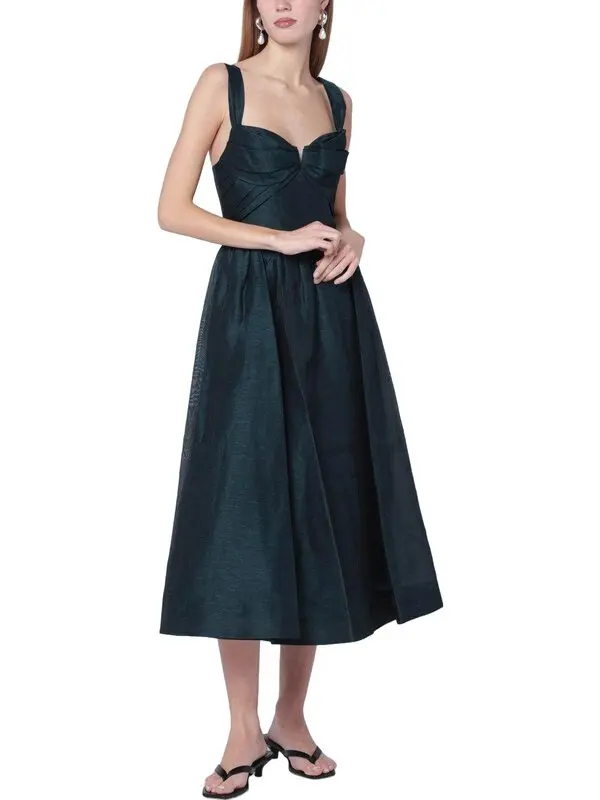 Zimmermann Rebellion Draped Midi Dress - Green