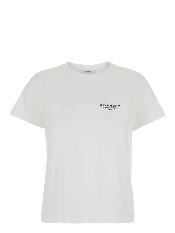 Givenchy Cotton Crewneck T-shirt With Logo Lettering - White