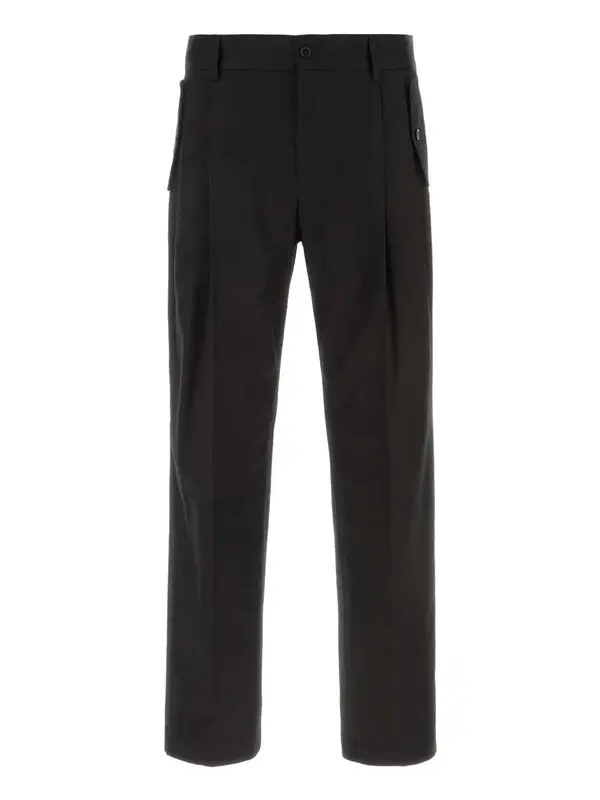 Dolce & Gabbana Stretch Cotton Trousers - Black