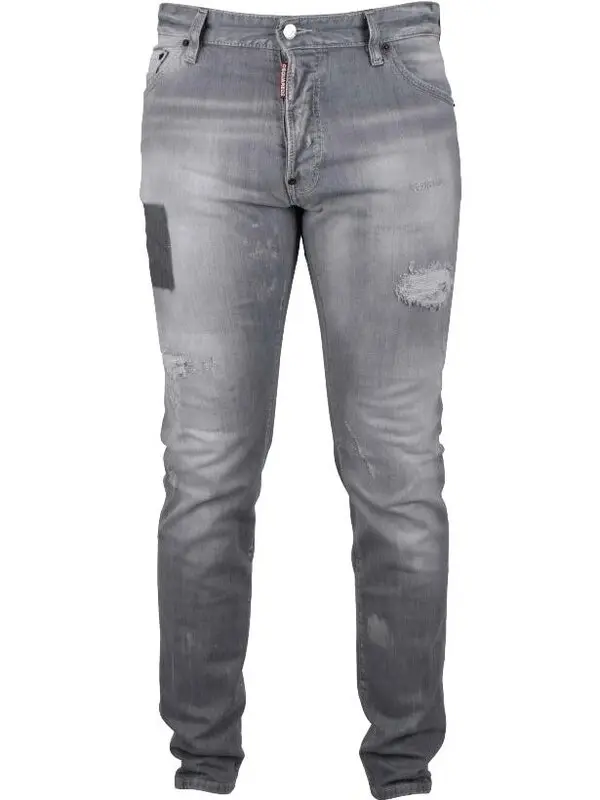 Dsquared2 Cool Guy Jeans Distressed Light Wash Denim - Gray
