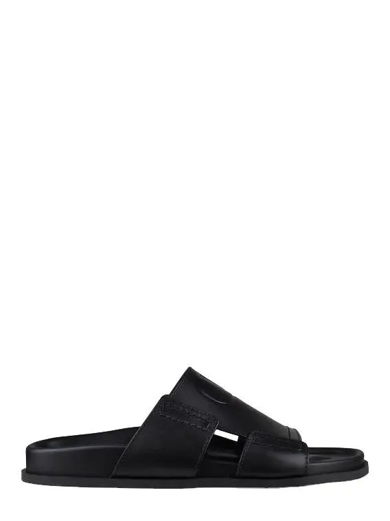 Valentino Garavani Vlogo Leather Sandals - Black