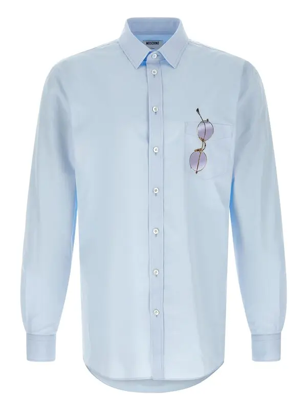 Moschino Trompe-l'œil Print Shirt - Blue