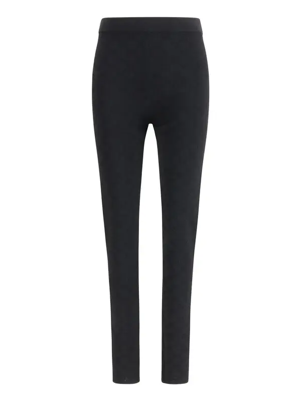 Gucci Elastic Gg Jacquard Leggings - Black