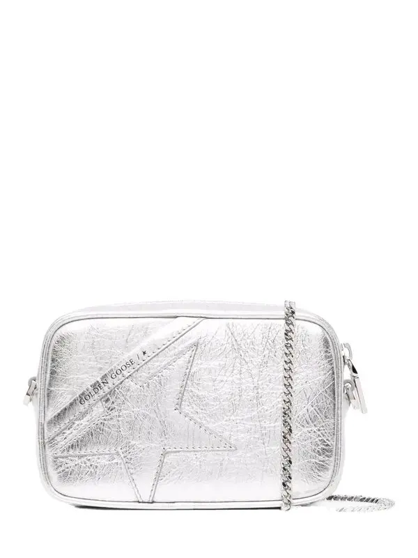 GOLDEN GOOSE Mini Star Bag In Laminated Leather - Silver