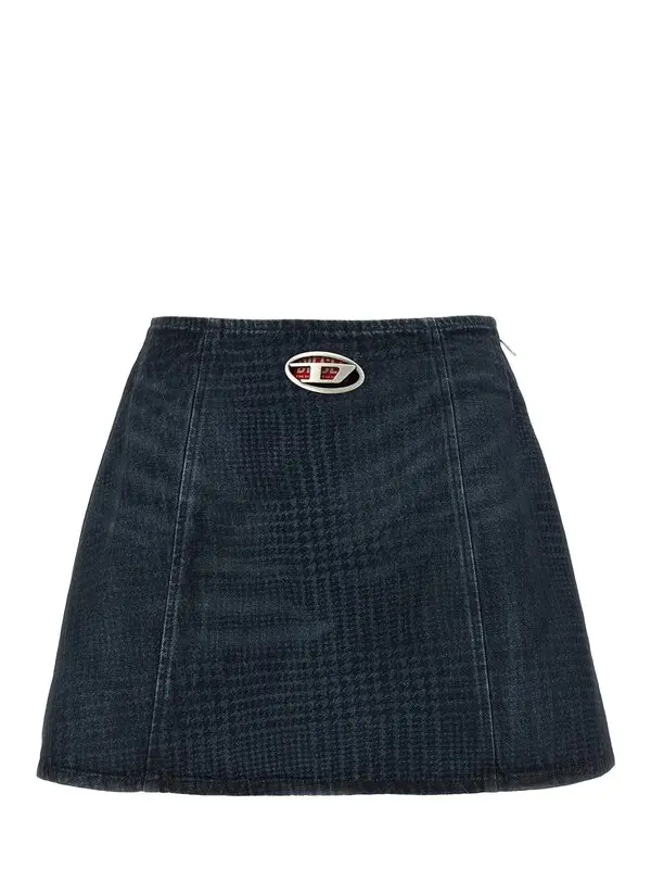 DIESEL® De-sweny-s1 Stonewash Denim Mini Skirt - Blue