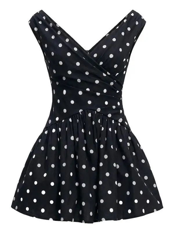 SELF-PORTRAIT Polka Dot Mini Dress - Multicolor