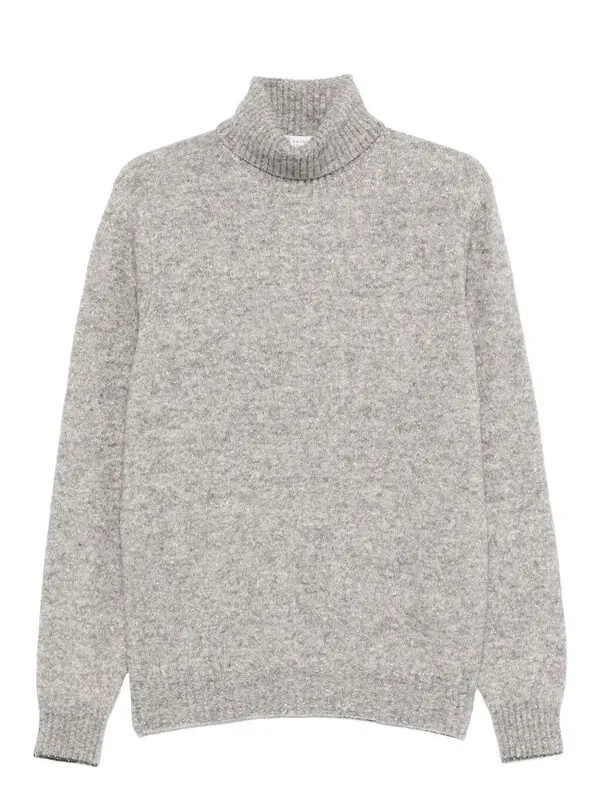 Brunello Cucinelli Alpaca High-collar Long-sleeve Sweater - Multicolor