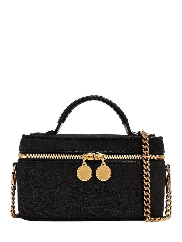 Stella McCartney Falabella Cosmetic Case With Gold Tone Chain - Black