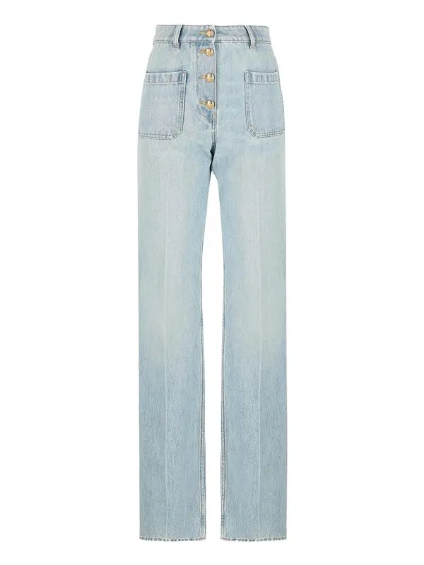 Valentino Garavani Chez Cotton Jeans - Blue