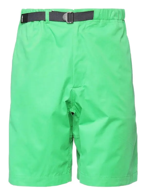 Kenzo Cotton Belted Shorts - Green
