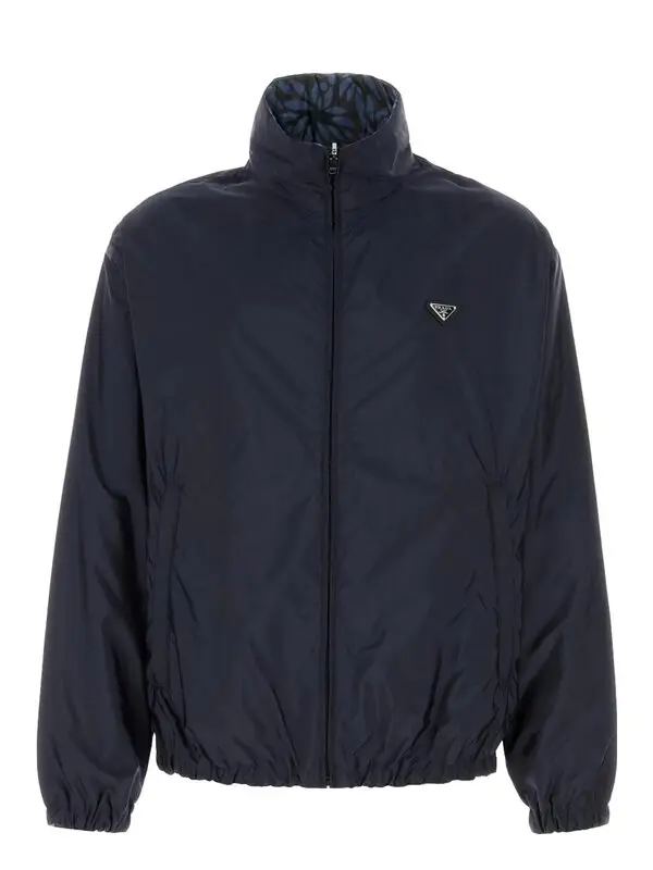 Prada Recycled Polyamide Zip-up Jacket - Blue