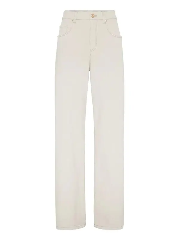 Brunello Cucinelli Straight Leg Jeans - White
