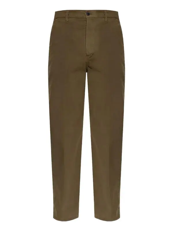 Dries Van Noten Cotton Trousers With Side Pocket - Green