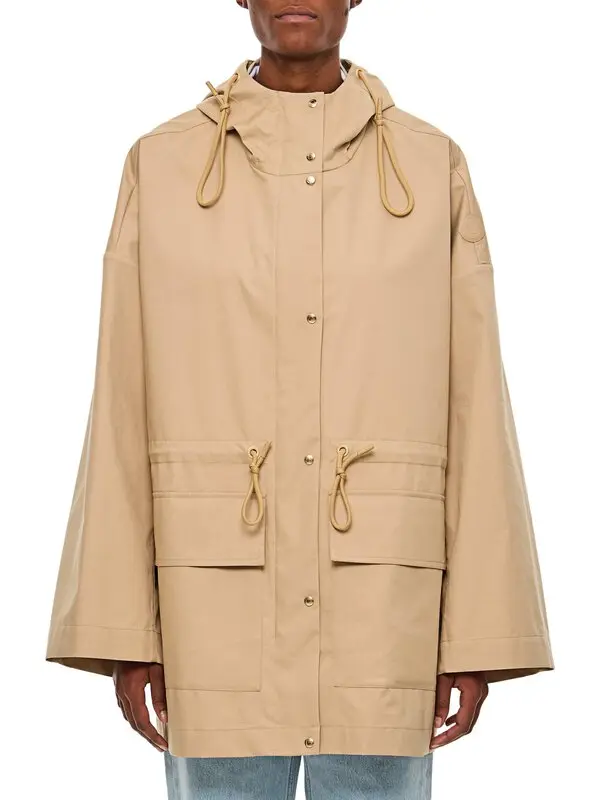 Moncler Gaillon Hooded Parka In Cotton - Multicolor