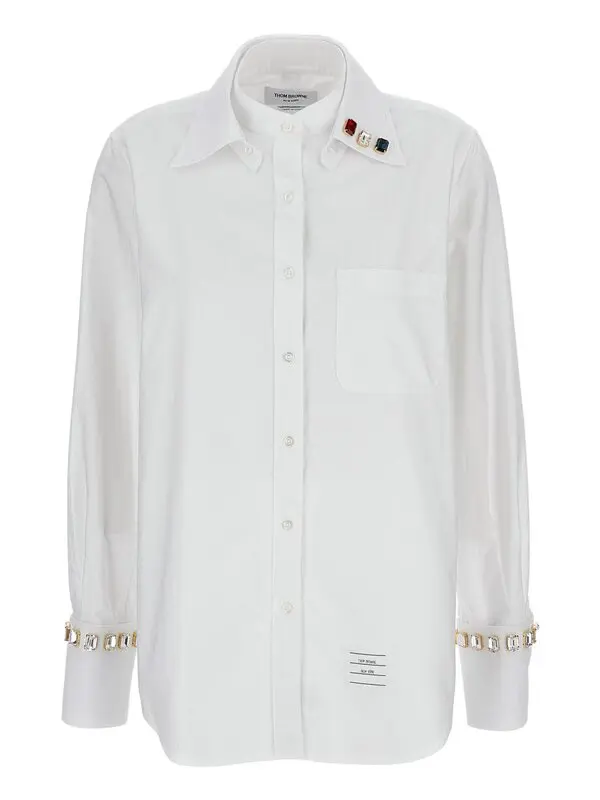 Thom Browne Embellished Cotton Shirt - Multicolor