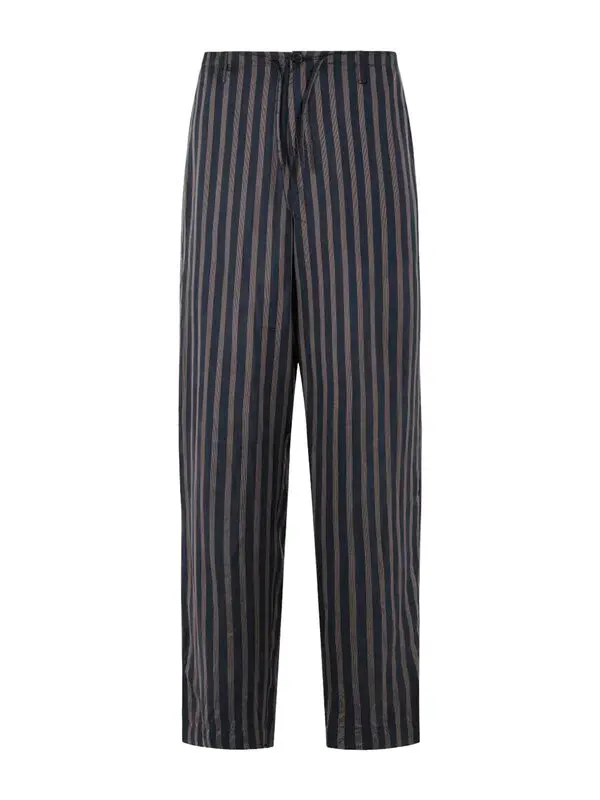 Dries Van Noten Penny Striped Cupro Trousers - Blue