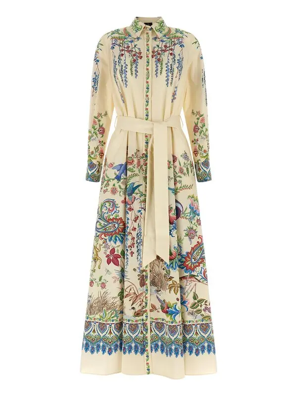 Etro Printed Cotton Poplin Chemisier Dress - Multicolor